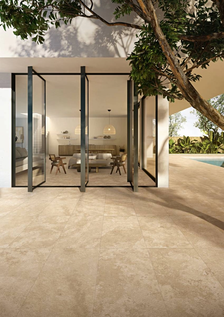 Ceramiche Keope Percorsi Frame Corner Tile Dx Travertino Beige ...