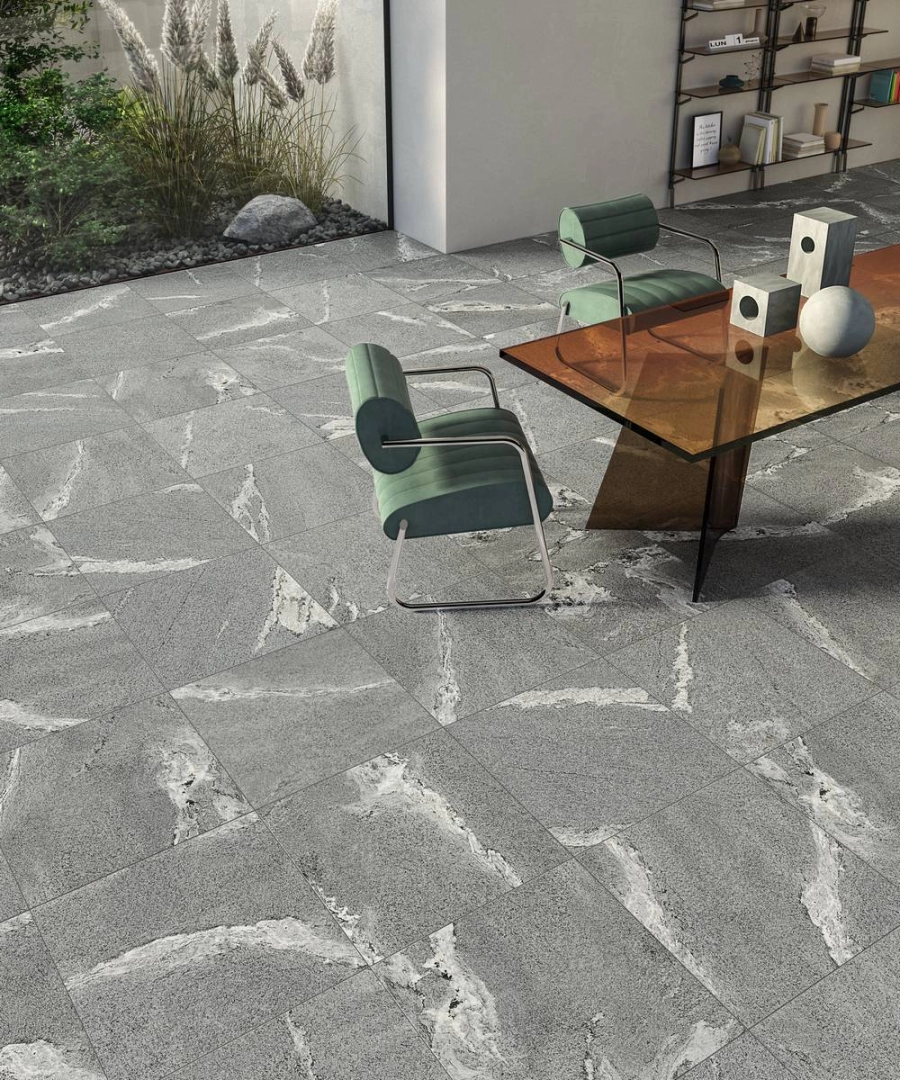 Ceramiche Keope Percorsi Frame Corner Tile Gneiss Grey, Structured r11 ...