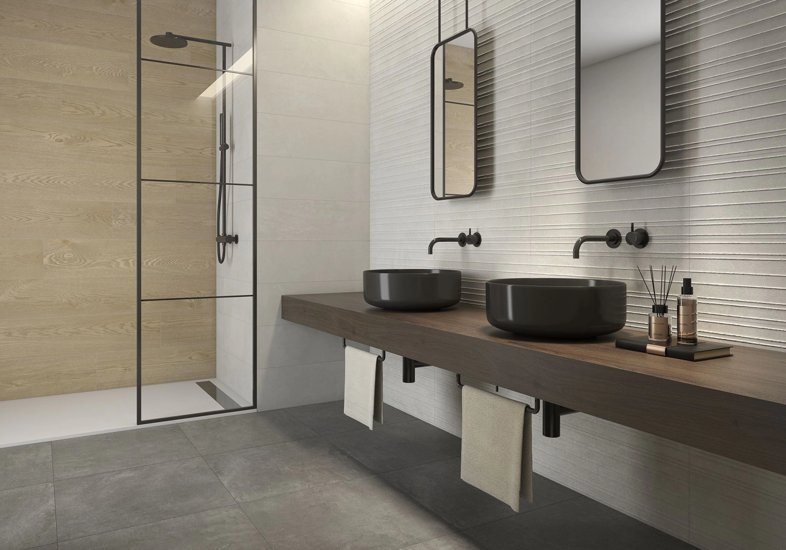 Saloni Ceramica Street-art Gris, Matt, 25x75cm, 10.10mm, Rectified ...