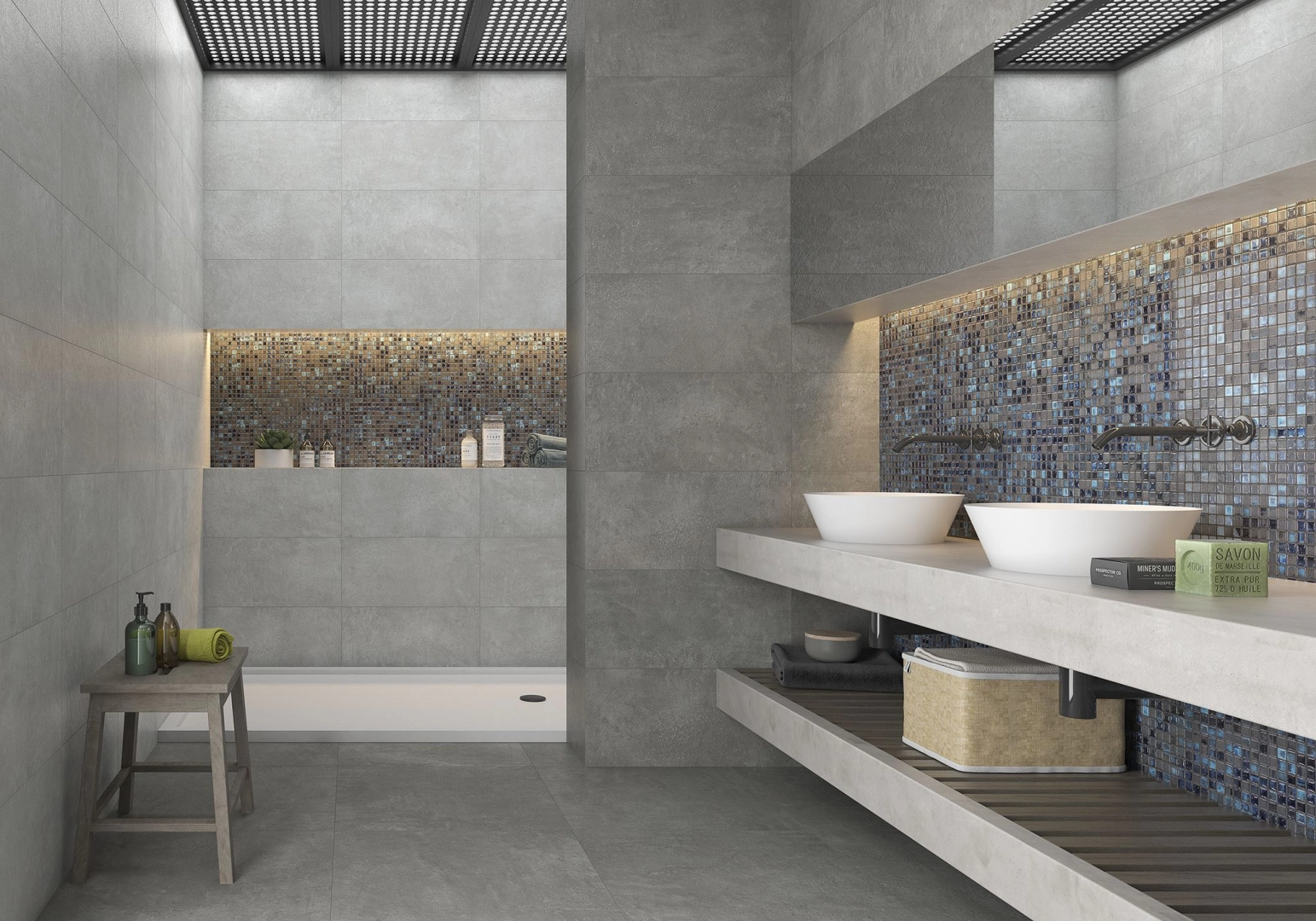 Saloni Ceramica Street-art Gris, Matt, 25x75cm, 10.10mm, Rectified ...