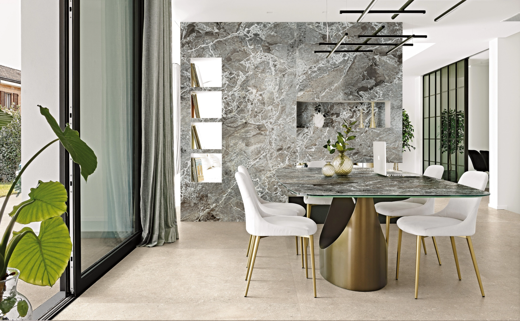 Florim Authentic Luxe Stone Chablis, Matte leather, 120x120cm, 6.00mm ...