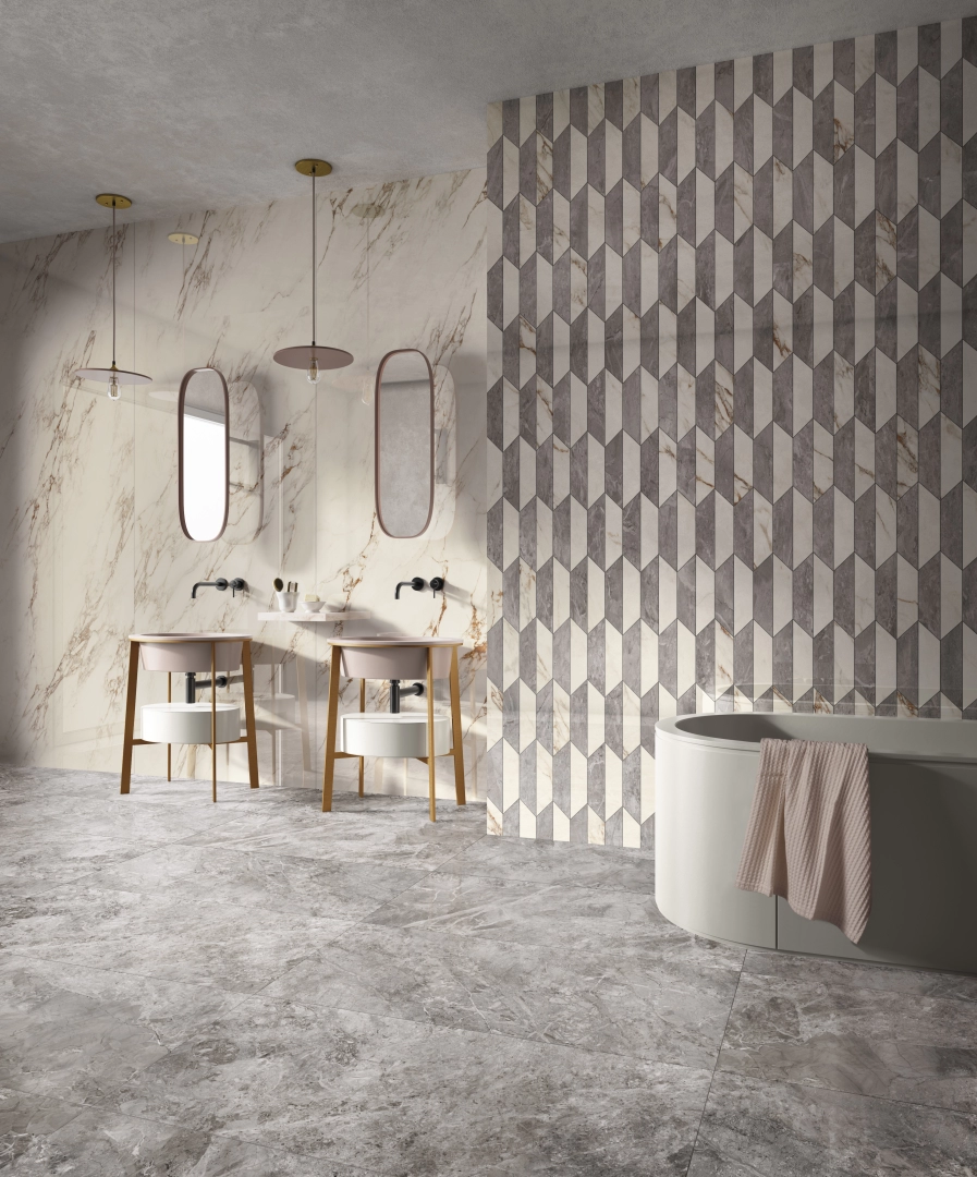 Pastorelli Ceramiche Sunshine Breccia Grey, Naturale, 30x60cm, 8.50mm ...