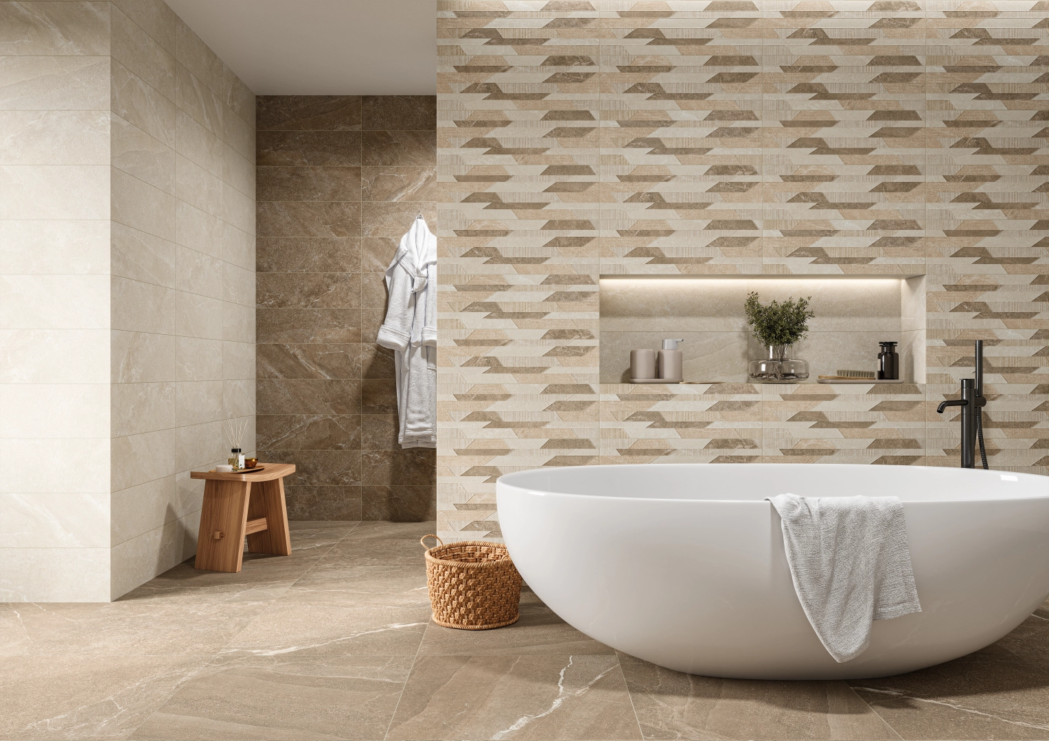 Alaplana Ceramica Bodo Beige, Matt, 33.3x100cm, 10.00mm, Not-rectified ...